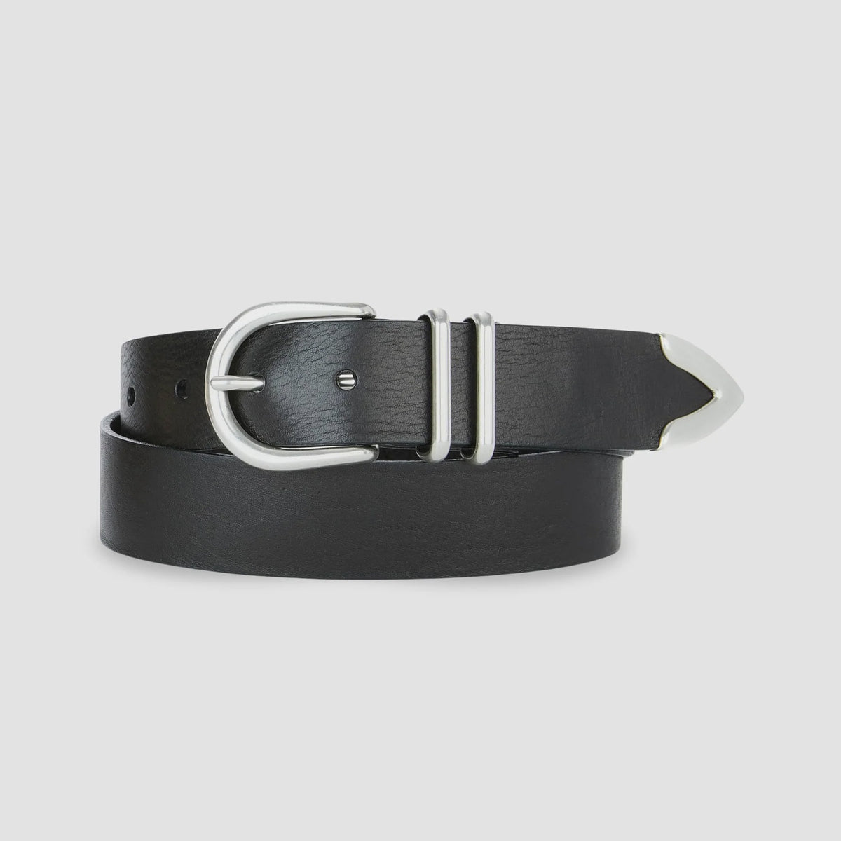 Brave Fayla Belt in Black Bridle with Silver – manhattan casuals