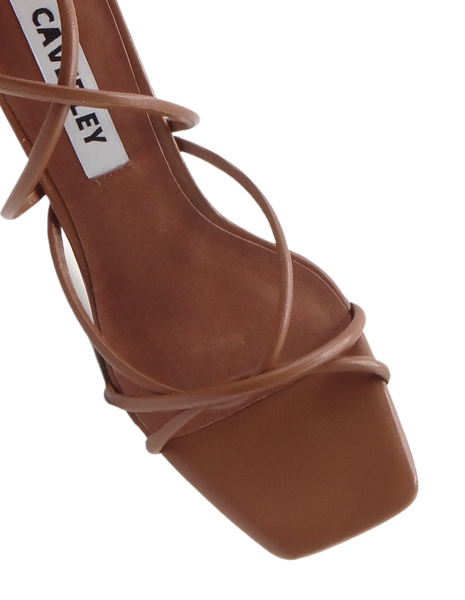 Caverley Lacey Heel in Chestnut – manhattan casuals