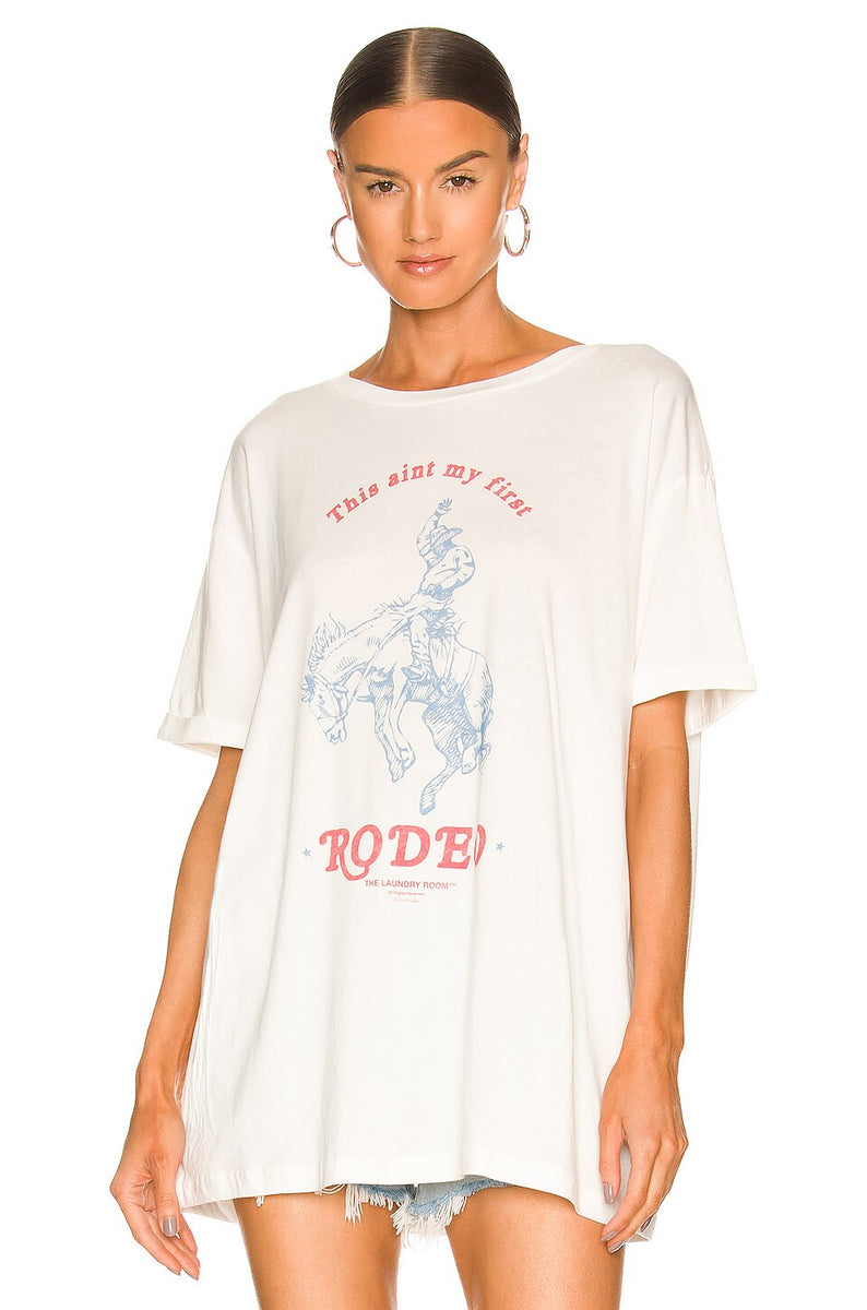 The Laundry Room Ain't My First Rodeo Tee in White – manhattan casuals